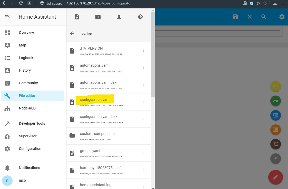 Using File Editor | GH2home
